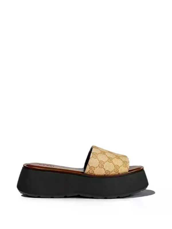 Gucci Gg-pattern Platform Sandals