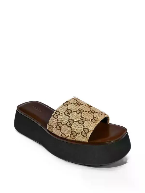Gucci Gg-pattern Platform Sandals