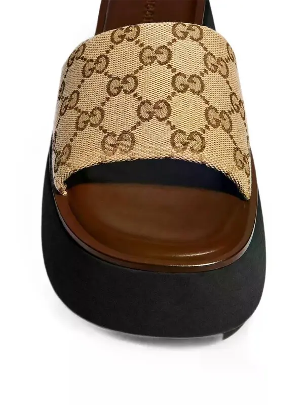Gucci Gg-pattern Platform Sandals