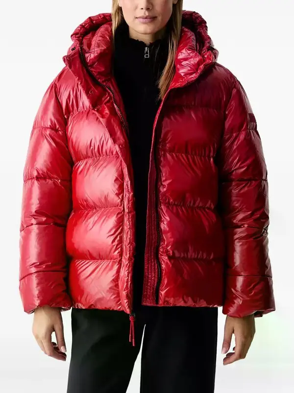 NAPAPIJRI Glane Mirror Hooded Puffer Jacket - Red