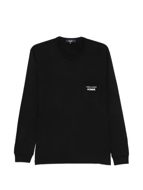 Comme Des Garçons Logo-print Chest-pocket T-shirt