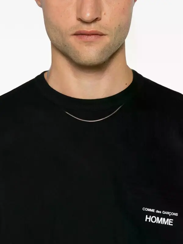 Comme Des Garçons Logo-print Chest-pocket T-shirt
