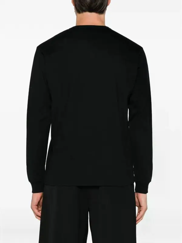 Comme Des Garçons Logo-print Chest-pocket T-shirt - Black