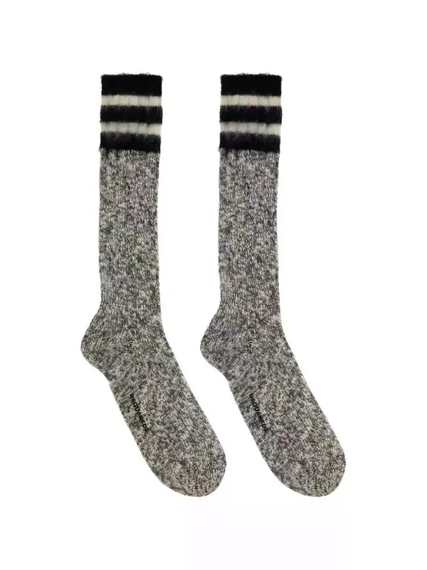 Dsquared2 Marled Striped-cuff Socks