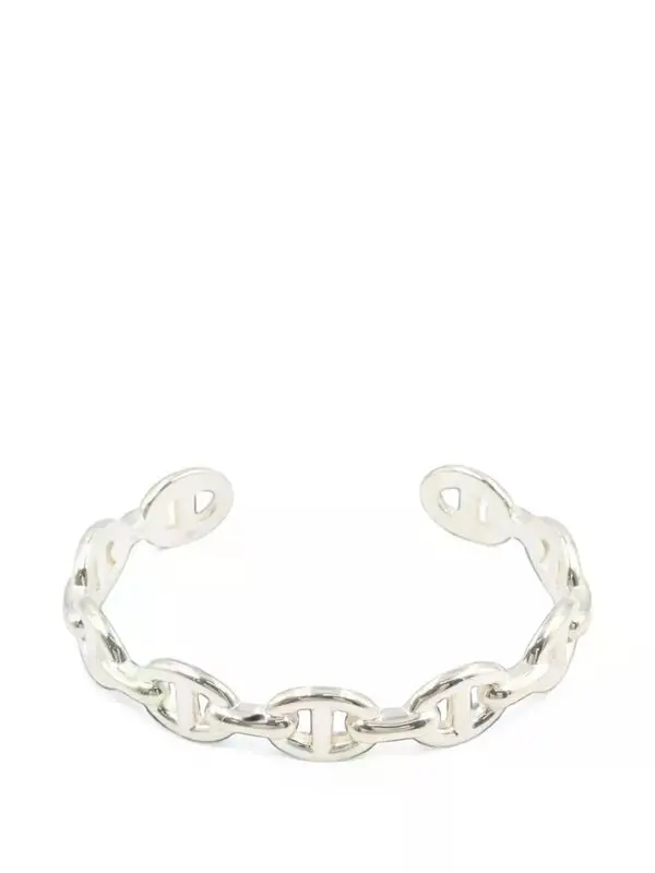 Hermès 2010s Chaîne D'ancre Enchene Bangle - Silver