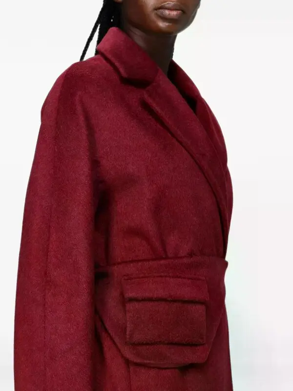 HANITA Belted-waist Notched-lapels Coat