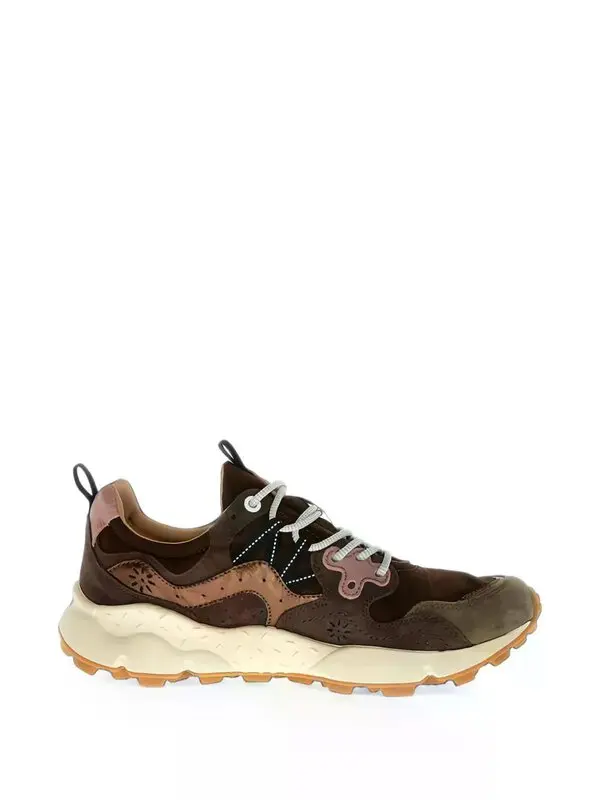 FLOWER MOUNTAIN Yamano 3 Suede-panel Sneakers - Brown