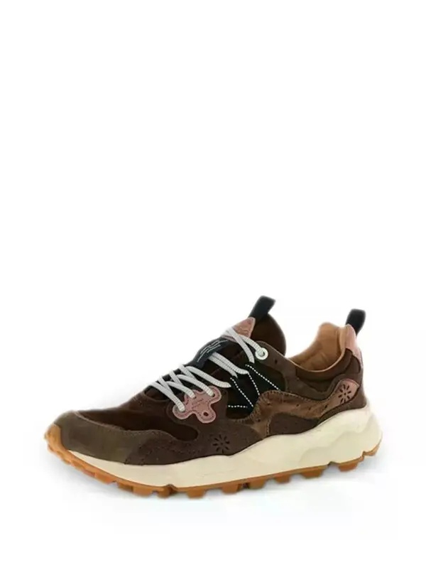 FLOWER MOUNTAIN Yamano 3 Suede-panel Sneakers - Brown
