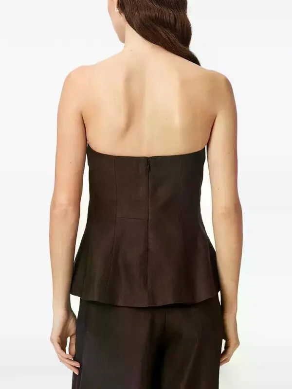 ALLSAINTS Charley Strapless Peplum Top