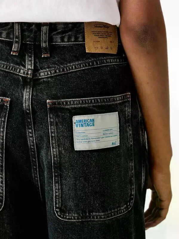 American Vintage Lydbay Logo-patch Wide-leg Jeans