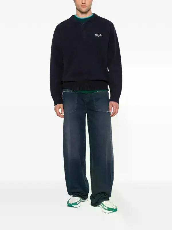 Axel Arigato Tag Logo-patch Henley Sweater