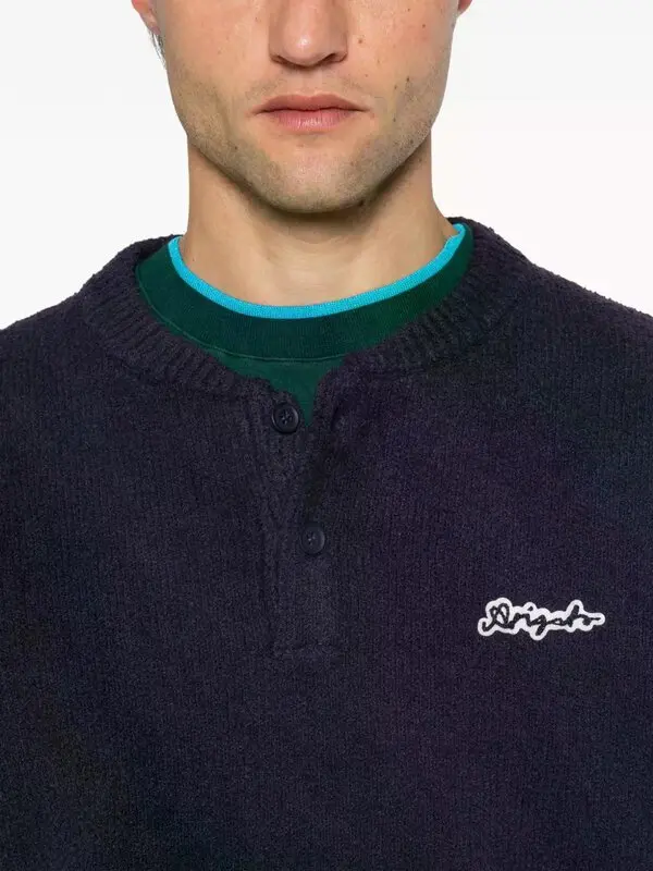Axel Arigato Tag Logo-patch Henley Sweater