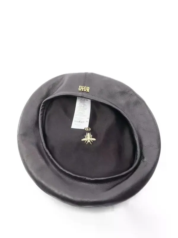 Dior 2010s Leather Beret Hat
