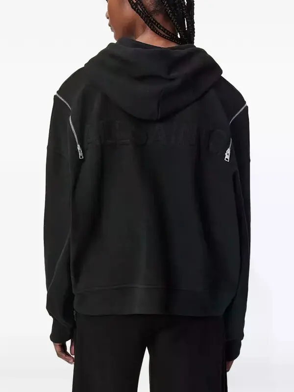 ALLSAINTS Zip-detail Logo-embossed Hoodie