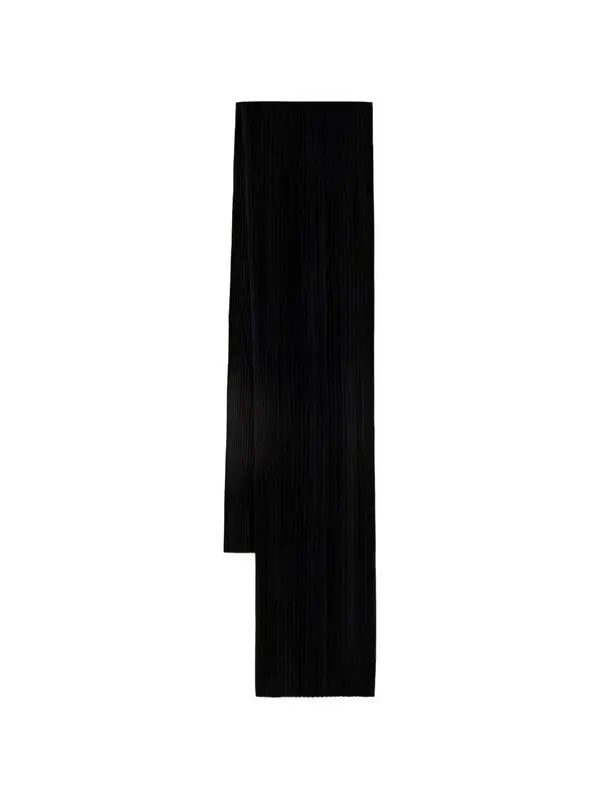Armani Exchange Ribbed-knit Scarf - Black
