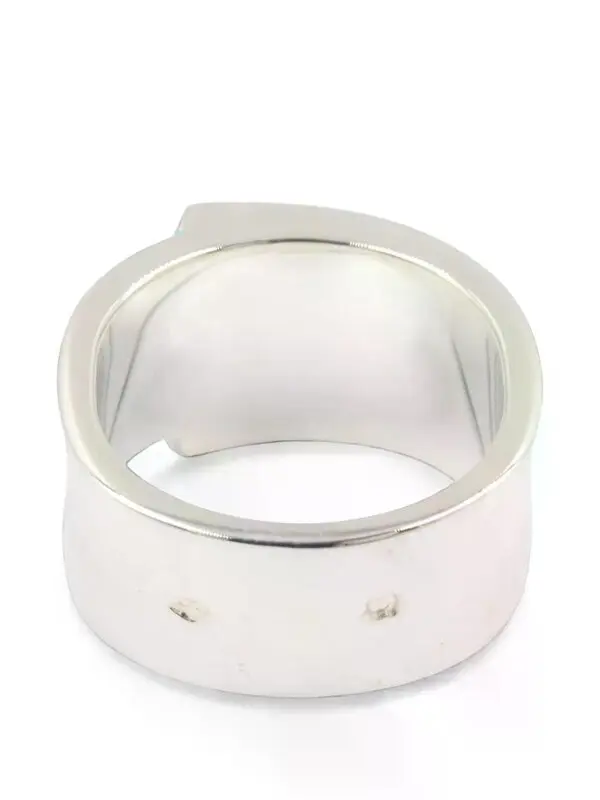Hermès 2010s Candy Cut-out-h Ring - Silver