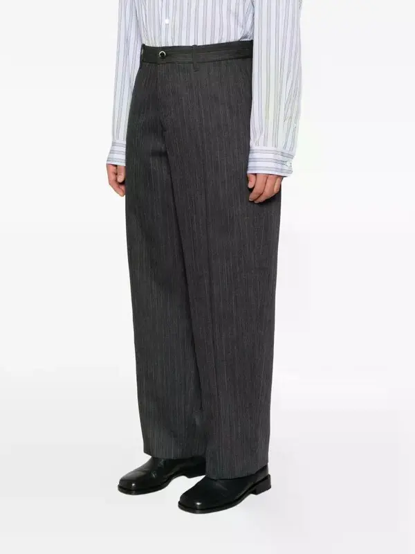 NINE:INTHE:MORNING Meteorite Pinstripe Wide-leg Trousers