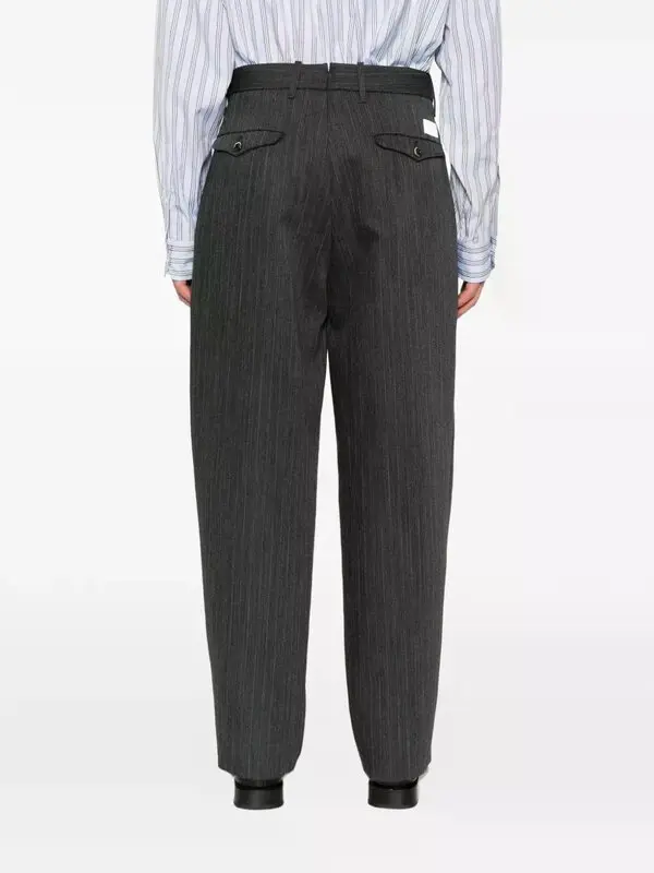 NINE:INTHE:MORNING Meteorite Pinstripe Wide-leg Trousers