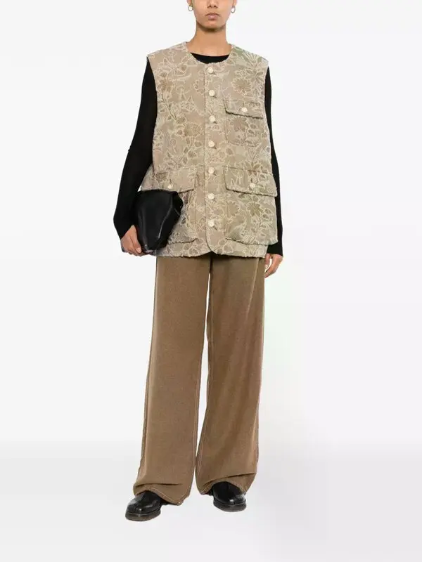 UMA WANG Floral-jacquard Gilets