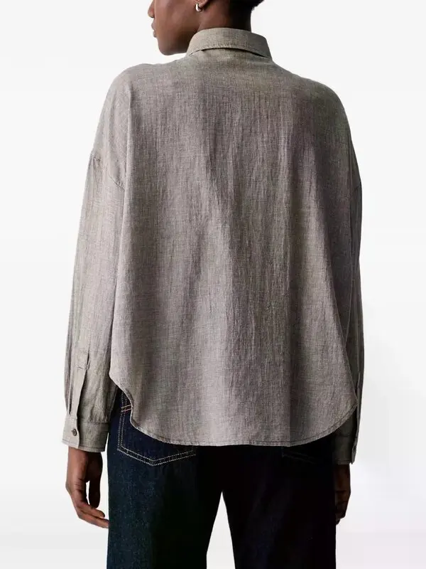 Marc O'polo Houndstooth-pattern Dropped-shoulder Shirt