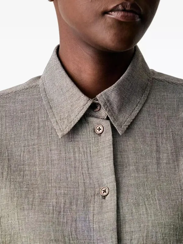 Marc O'polo Houndstooth-pattern Dropped-shoulder Shirt