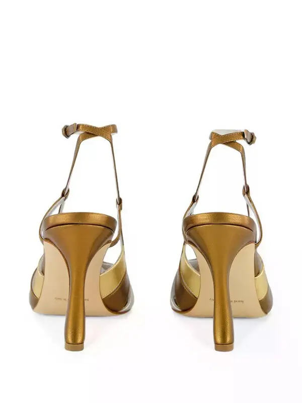 Manolo Blahnik Coludadhi Metallic Leather Sandals