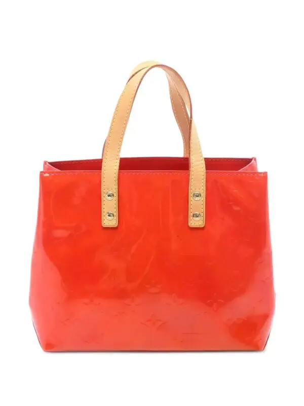 LOUIS VUITTON 2003 Pm Monogram Vernis Lead Tote Bag - Red