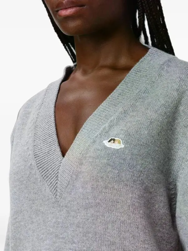 Fiorucci Angels Patch V-neck Sweater