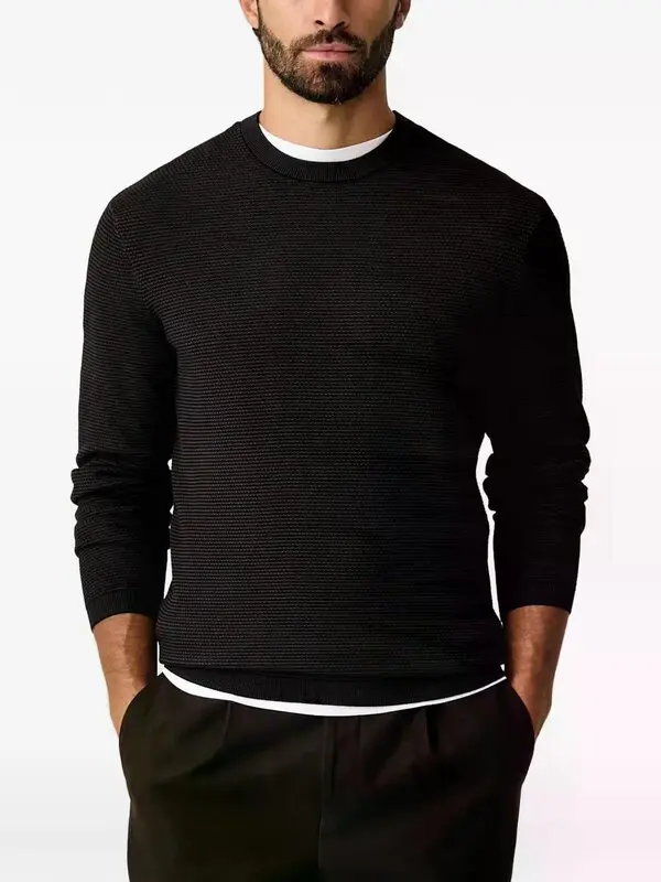 Armani Exchange Textured-knit Sweater