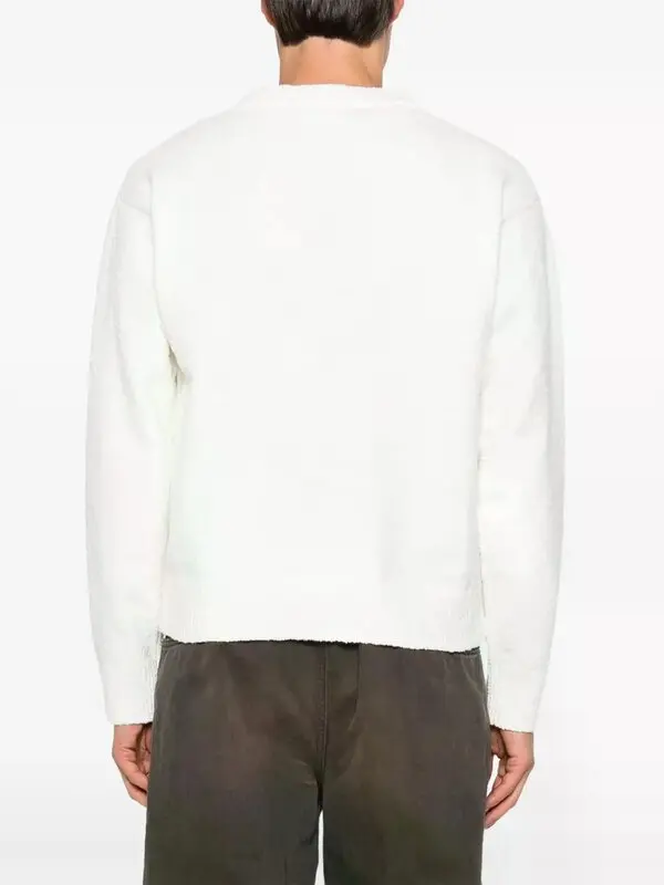 Axel Arigato Tag Embroidered-logo Bouclé Sweater