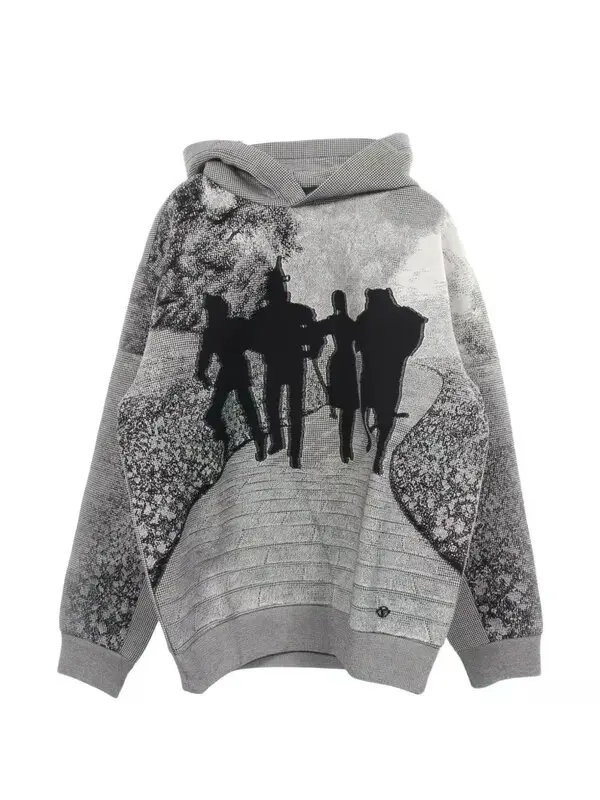 LOUIS VUITTON X Virgil Abloh 2020 Graphic-print Hoodie - Grey
