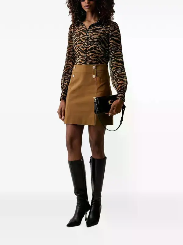 MORGAN Tiger-print Button-down Shirt