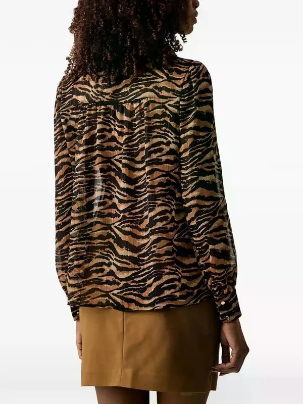 MORGAN Tiger-print Button-down Shirt