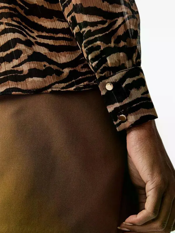 MORGAN Tiger-print Button-down Shirt