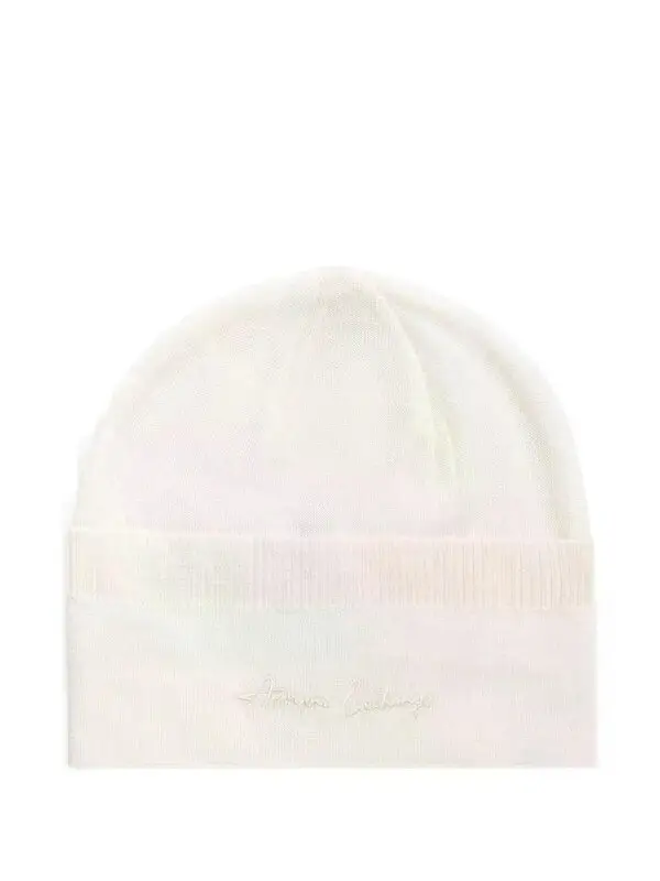 Armani Exchange Logo-embroidered Beanie Hat - Neutrals