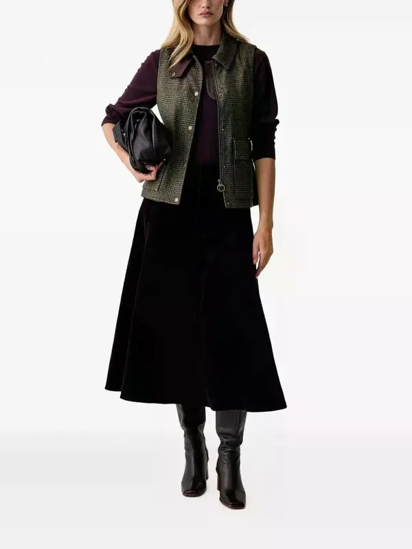 Barbour Joyce Check-pattern Sleeveless Jacket - Green