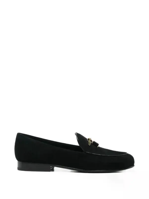 Tory Burch Lock Suede Loafers