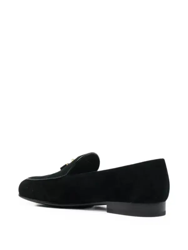 Tory Burch Lock Suede Loafers