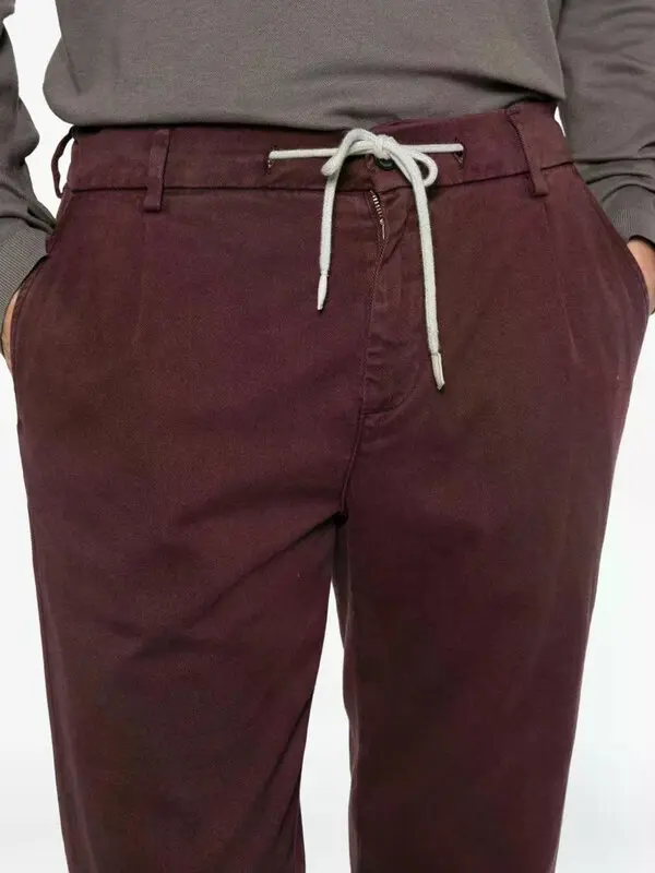 Eleventy Drawstring Pleated Trousers - Purple