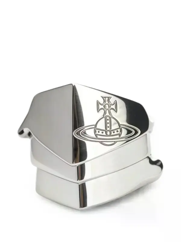 VIVIENNE WESTWOOD Knuckleduster Orb-engraved Ring - Silver