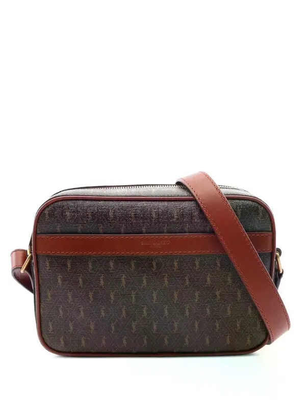 Saint Laurent 2010s Monogram Shoulder Bag - Brown