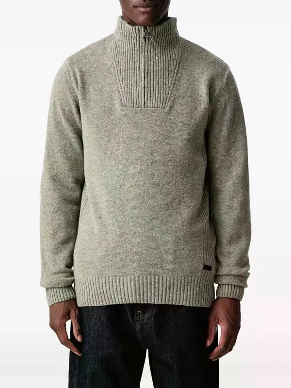 Barbour Half-zip Rib-trimmed Sweater