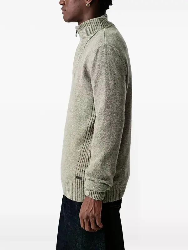 Barbour Half-zip Rib-trimmed Sweater