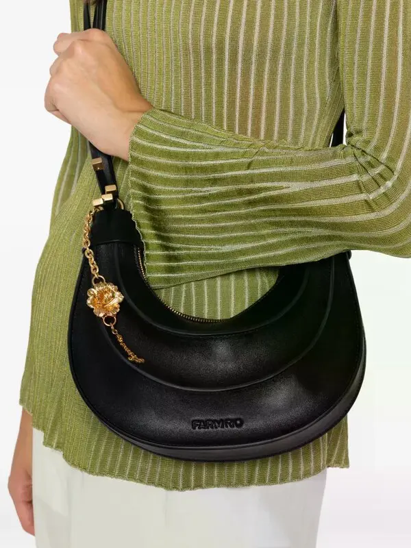 Farm Rio Small Mezzaluna Leather Shoulder Bag