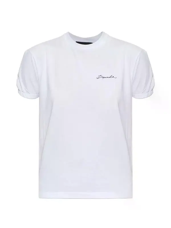 Dsquared2 Logo-embroidered Puff-sleeve T-shirt