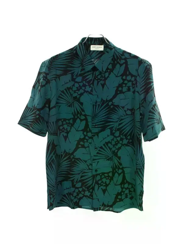 Saint Laurent Leaf-print Short-sleeve Shirt