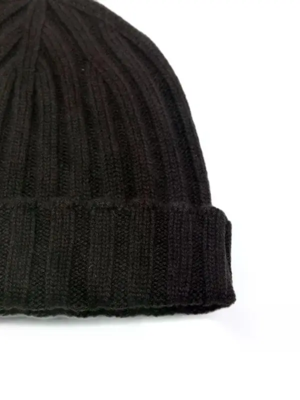 FILIPPO DE LAURENTIIS Ribbed-knit Cashmere Beanie Hat