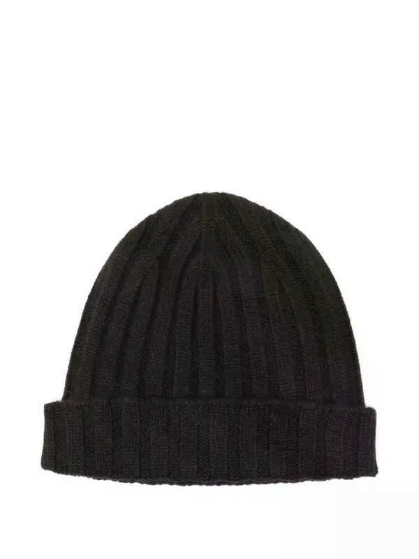 FILIPPO DE LAURENTIIS Ribbed-knit Cashmere Beanie Hat - Brown