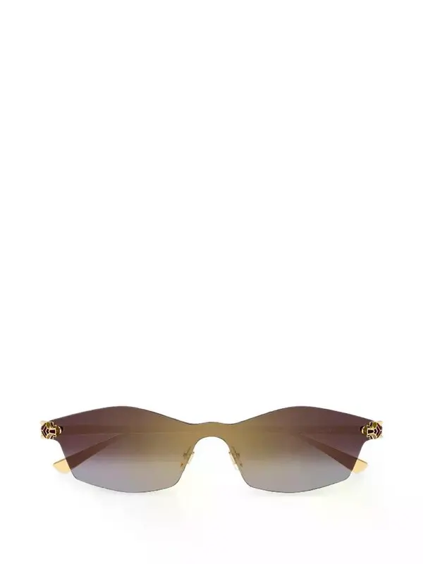 Cartier Panthère De Geometric-frame Sunglasses - Gold