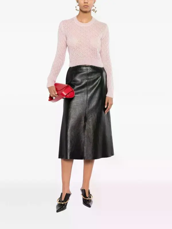 JIL SANDER Open-knit Cropped Sweater